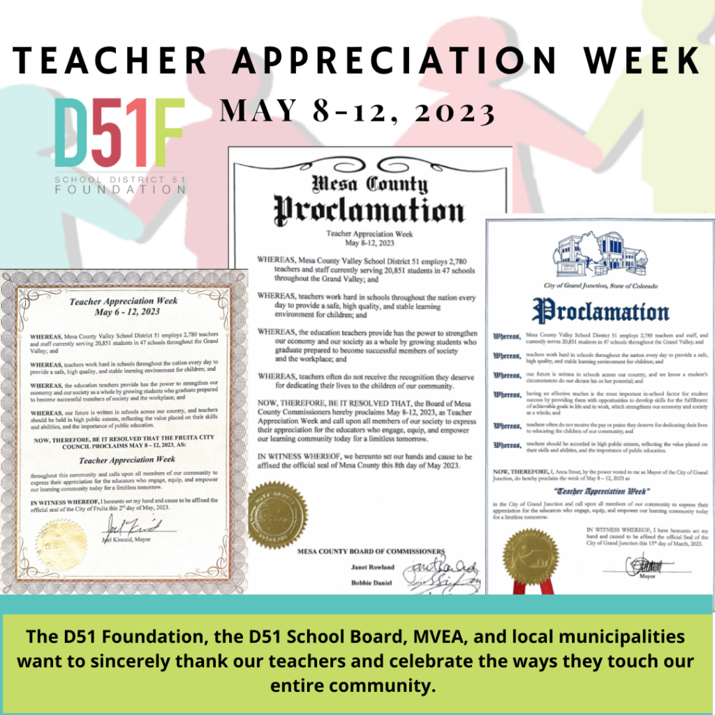 Teacher Appreciation Week 2023 | District 51 Foundation